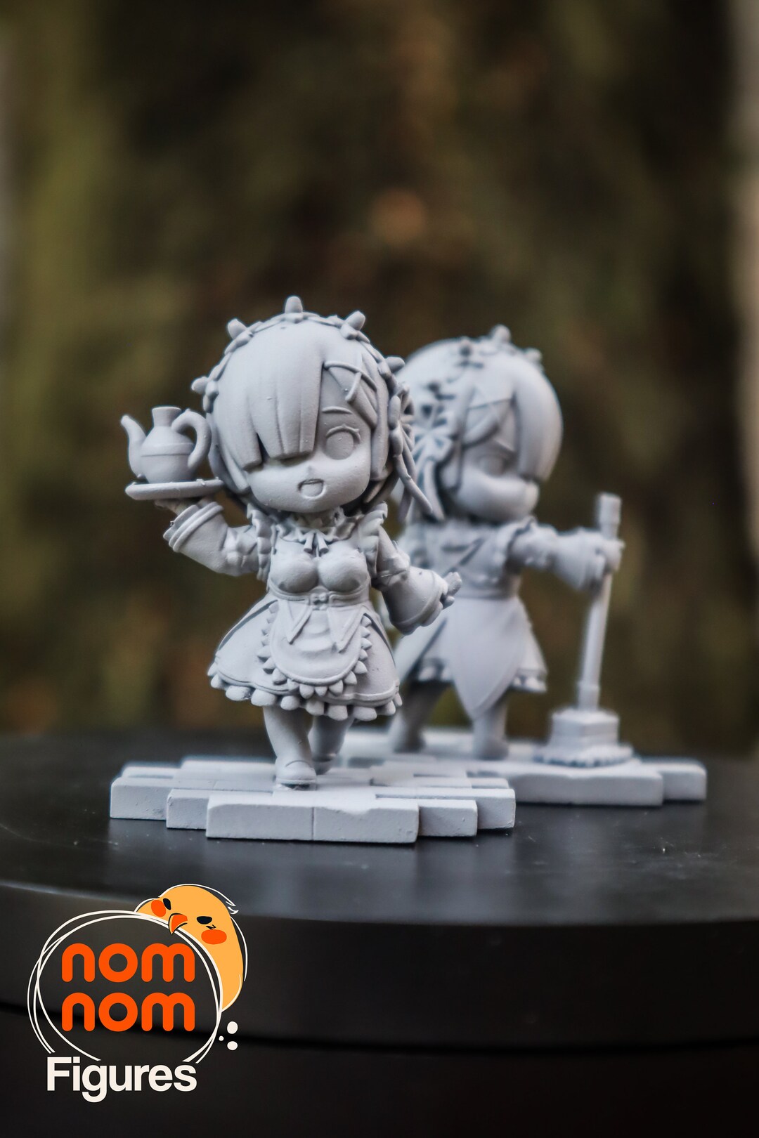 Rem & Ram Re Zero Chibi Nomnom Figure Resin Printed - Etsy