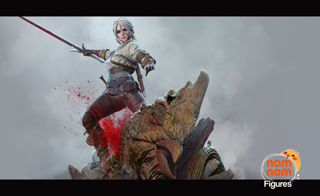 Ciri the Witcher Nomnom Figure Resin Printed - Etsy