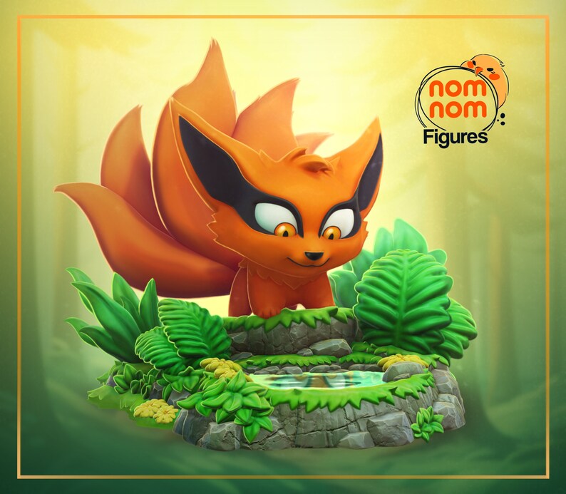 Naruto Kurama Chibi Nomnom Figure Resin Printed - Etsy