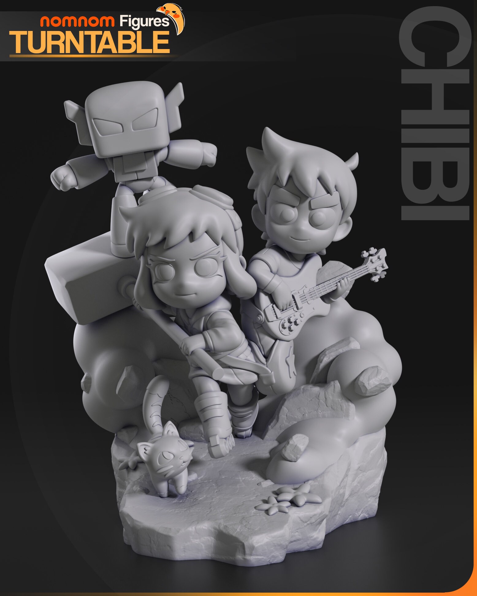Chibi Ramona Flowers Scott Pilgrim Takes off Nomnom Figure Resin ...