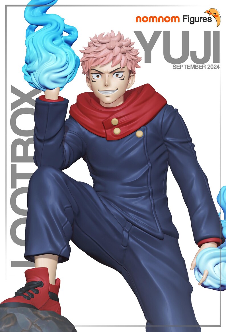 Painted Yuji Itadori Jujutsu Kaisen Nomnom Figure Resin Printed - Etsy