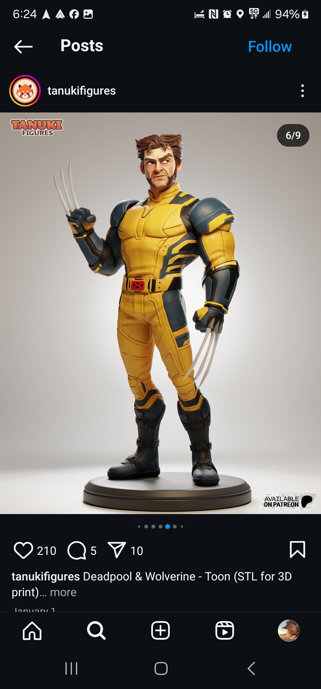 Wolverine Toon Tanuki Figure Resin Printed - Etsy