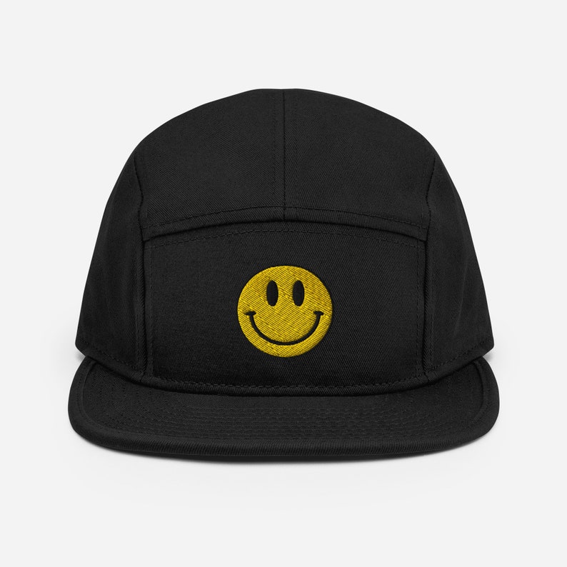 Smiley Face Embroidered 5 Panel Camper Hat, Positive Gifts, Kindness ...