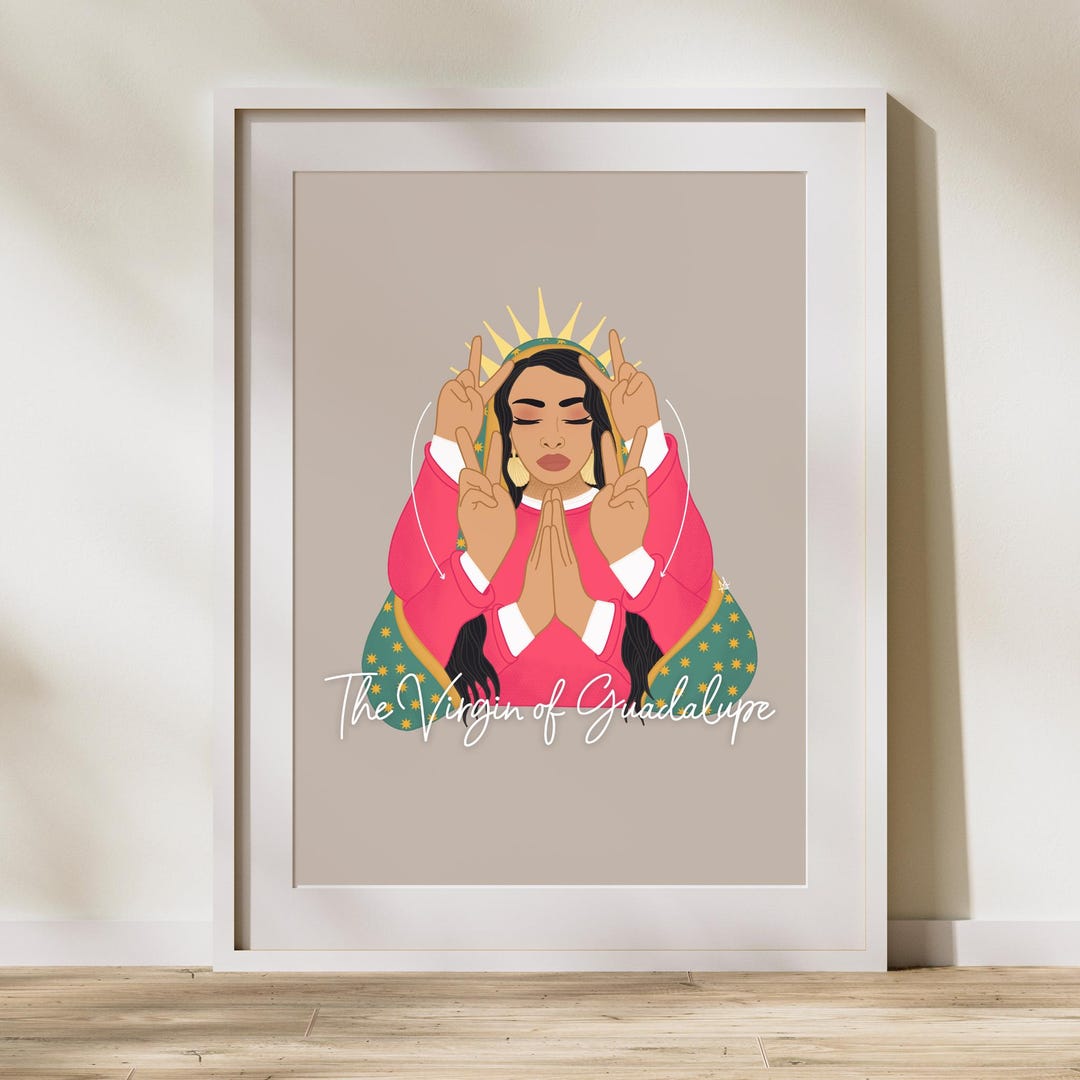 The Virgin of Guadalupe Sign Art Print - Etsy
