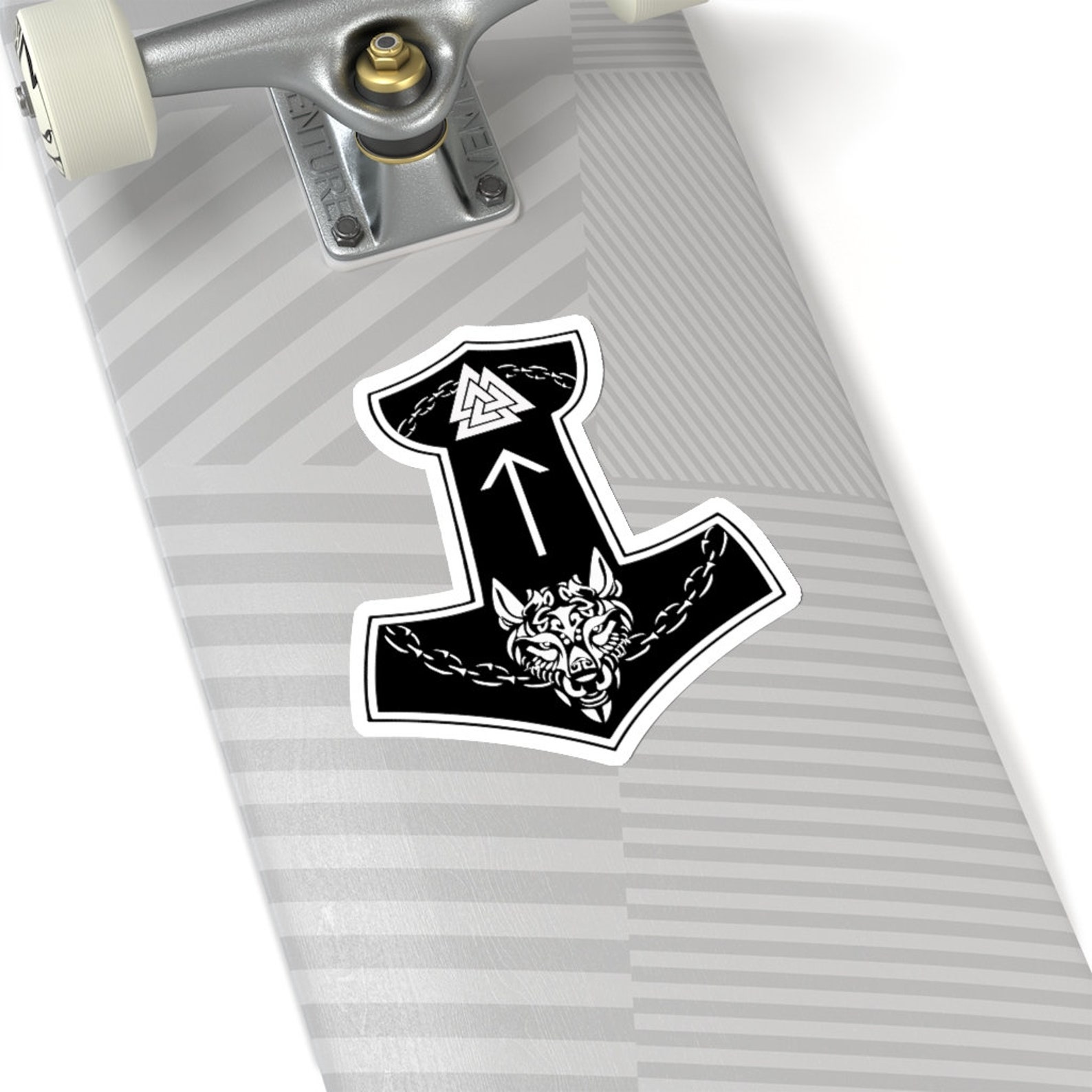 Mjolnir Viking Sticker Fenrir Wolf Norse Decals Viking - Etsy