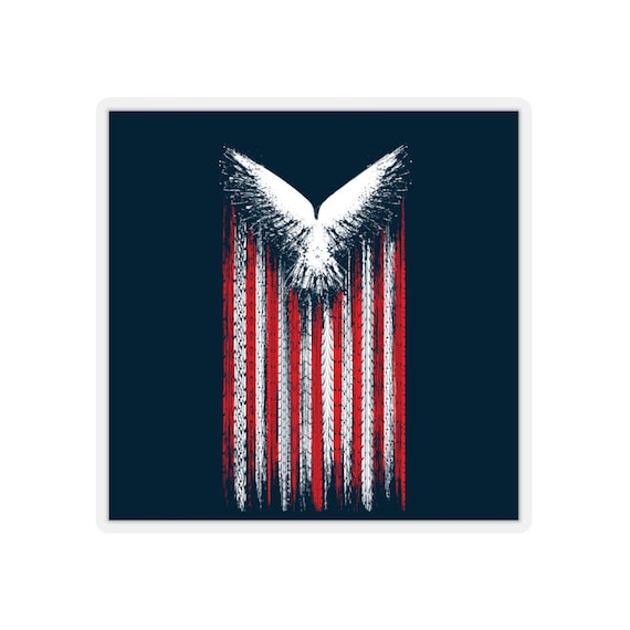 American Hawk Gothic Sticker Patriotic Sticker US Flag - Etsy