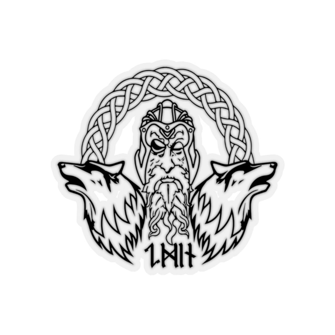Odin Viking Sticker | Wolves of Odin | Viking Vinyl | Geri & Freki ...