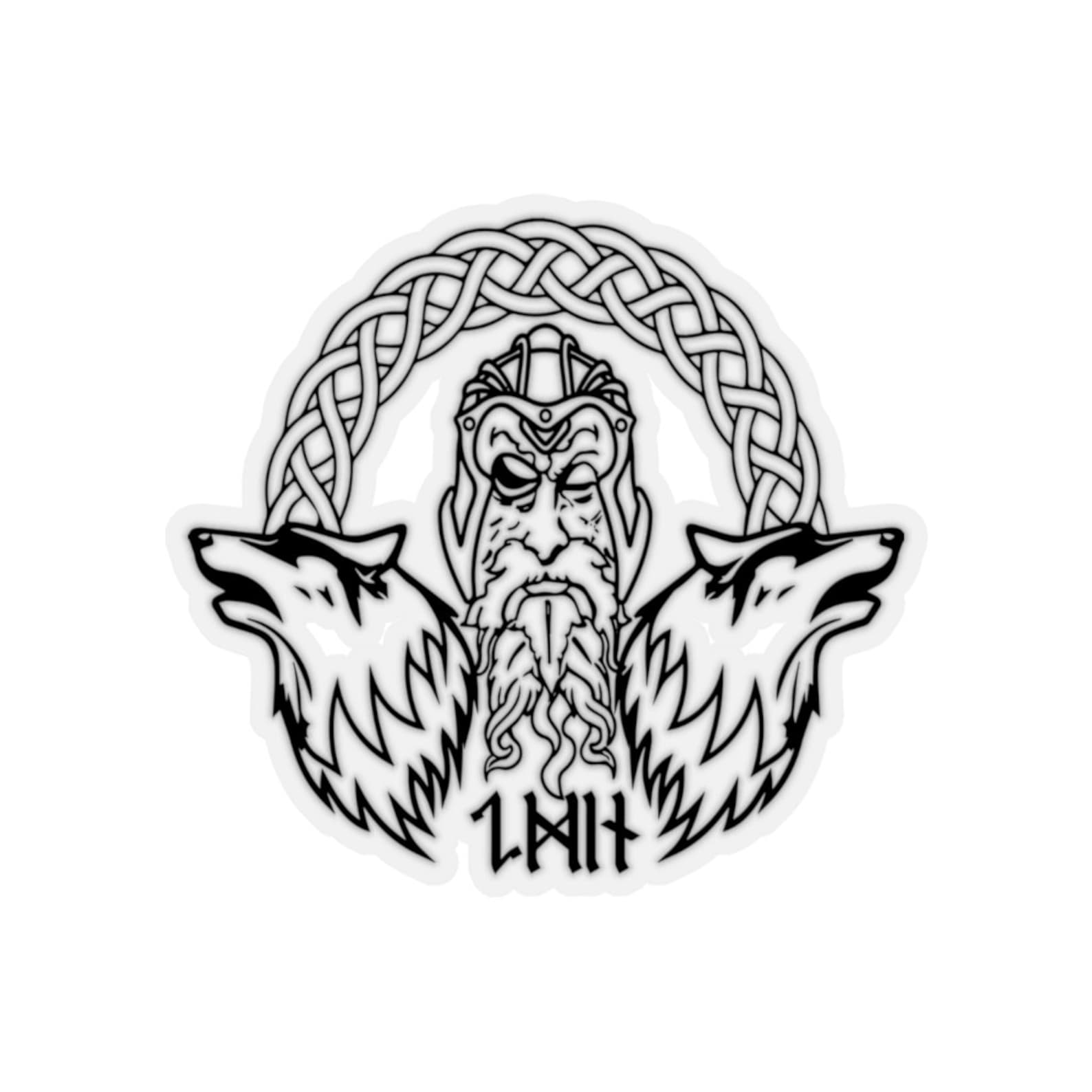 Odin Viking Sticker | Wolves of Odin | Viking Vinyl | Geri & Freki ...