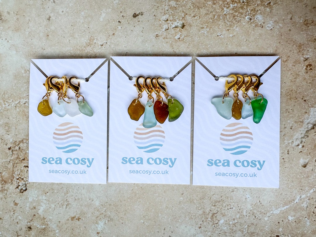 Sea Glass Crochet Stitch Markers - Etsy