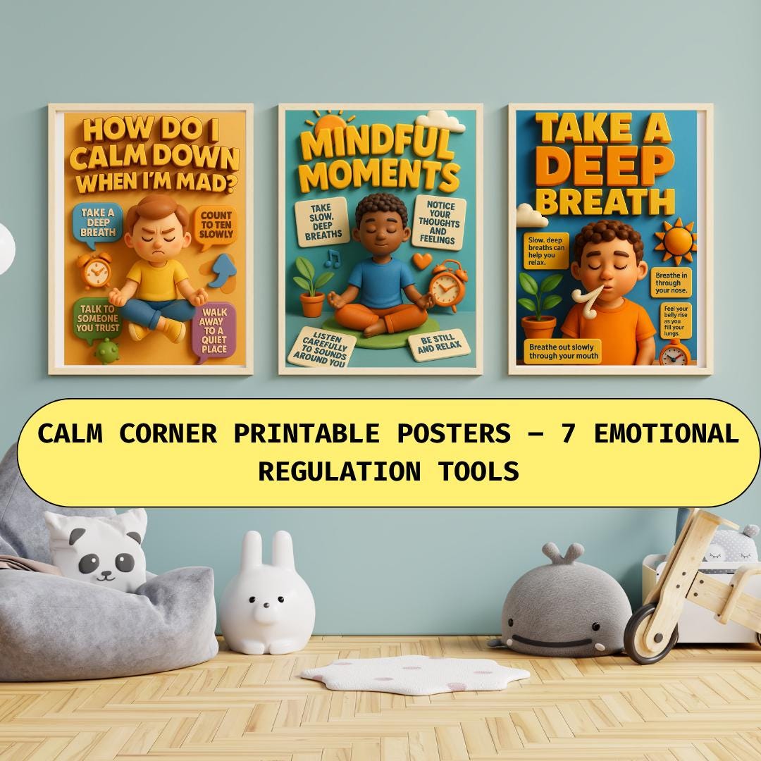 Calm Corner Printable Posters – 7 Kids Emotional Regulation Tools | 2:3 ...