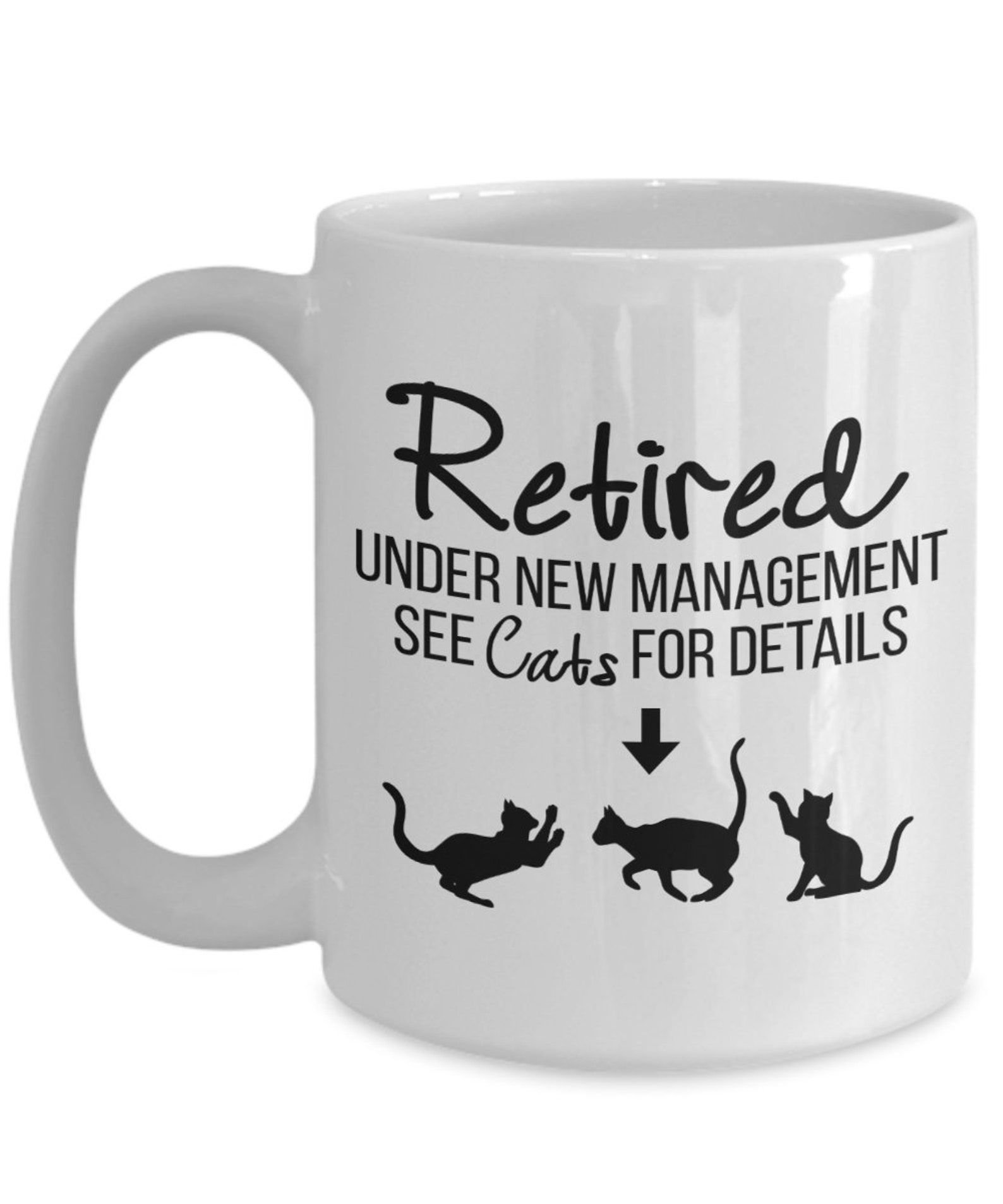 Funny Retired Mug for Cat Lover, Funny Retirement Gift, Retirement Mug ...