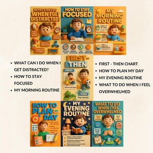 Executive Function Poster Bundle for Kids – 7 Printable Visuals to Help ...
