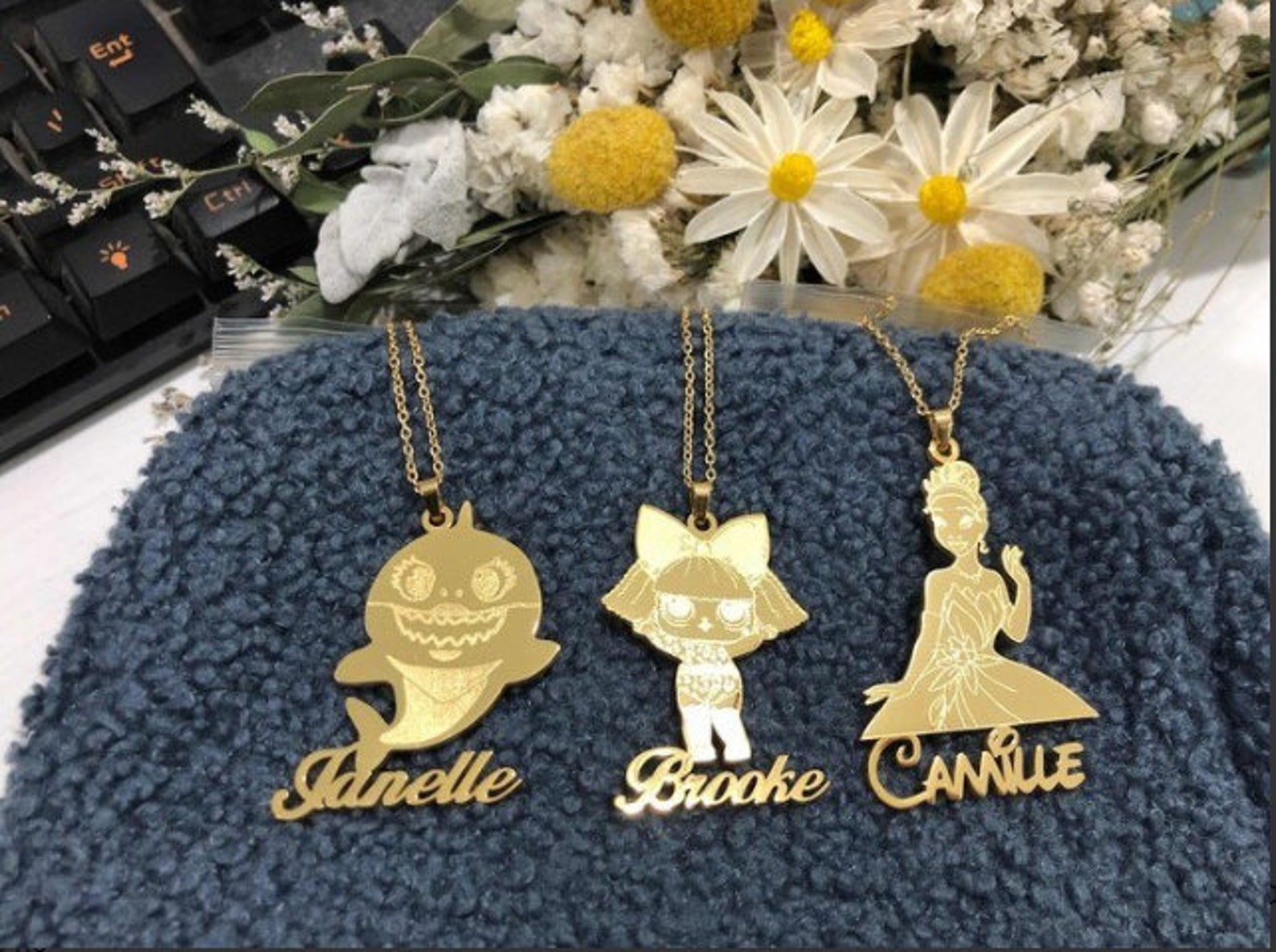 Personalized Name and Cartoon Character Necklaces Pendants - Etsy
