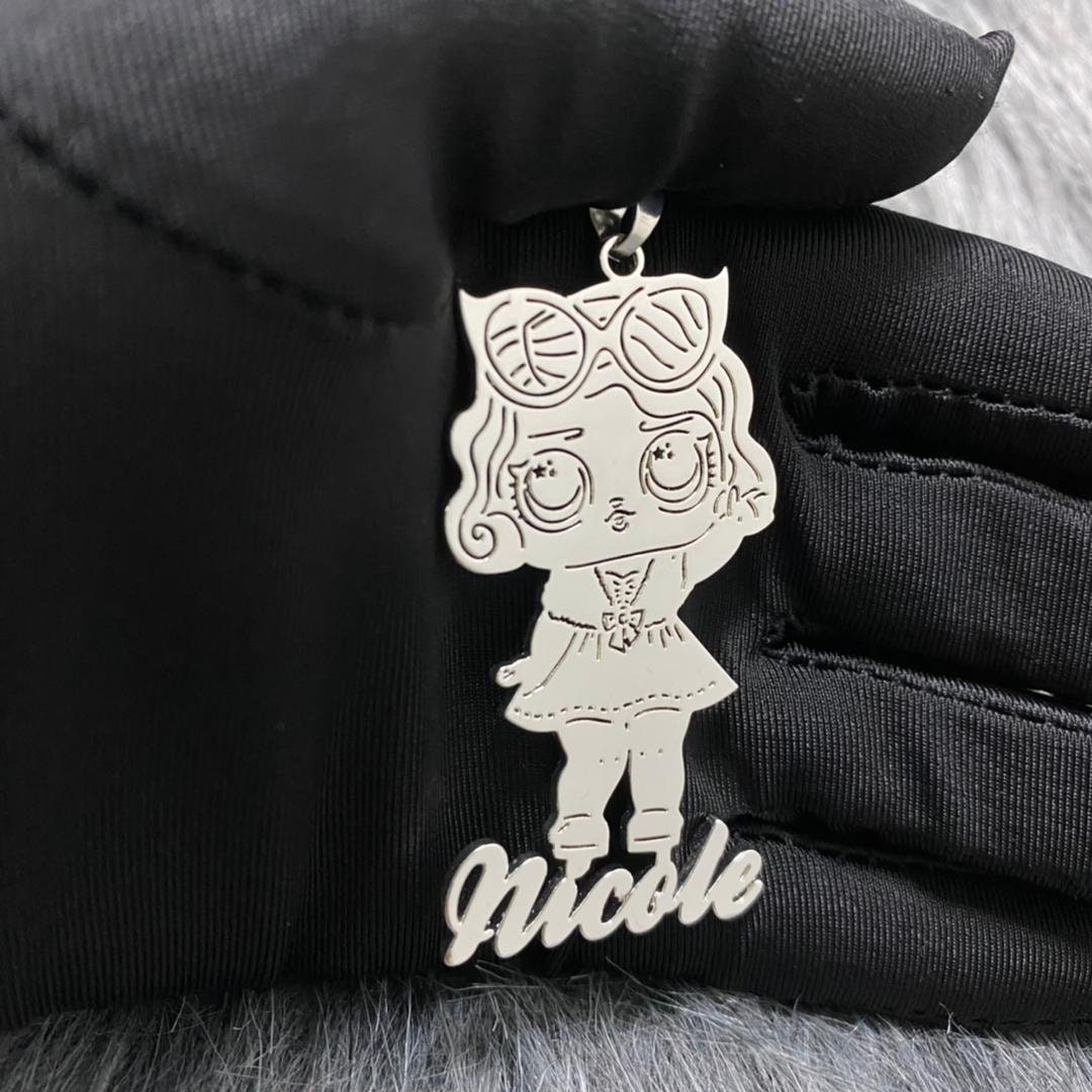 Personalized Name and Cartoon Character Necklaces Pendants - Etsy