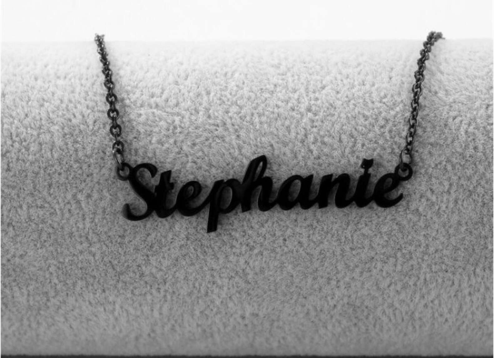 Custom Name Necklace Personalized Chain Black Choker Stainless Etsy