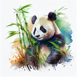 Bamboo Forest Panda Clipart for Digital Art and Crafts - Etsy