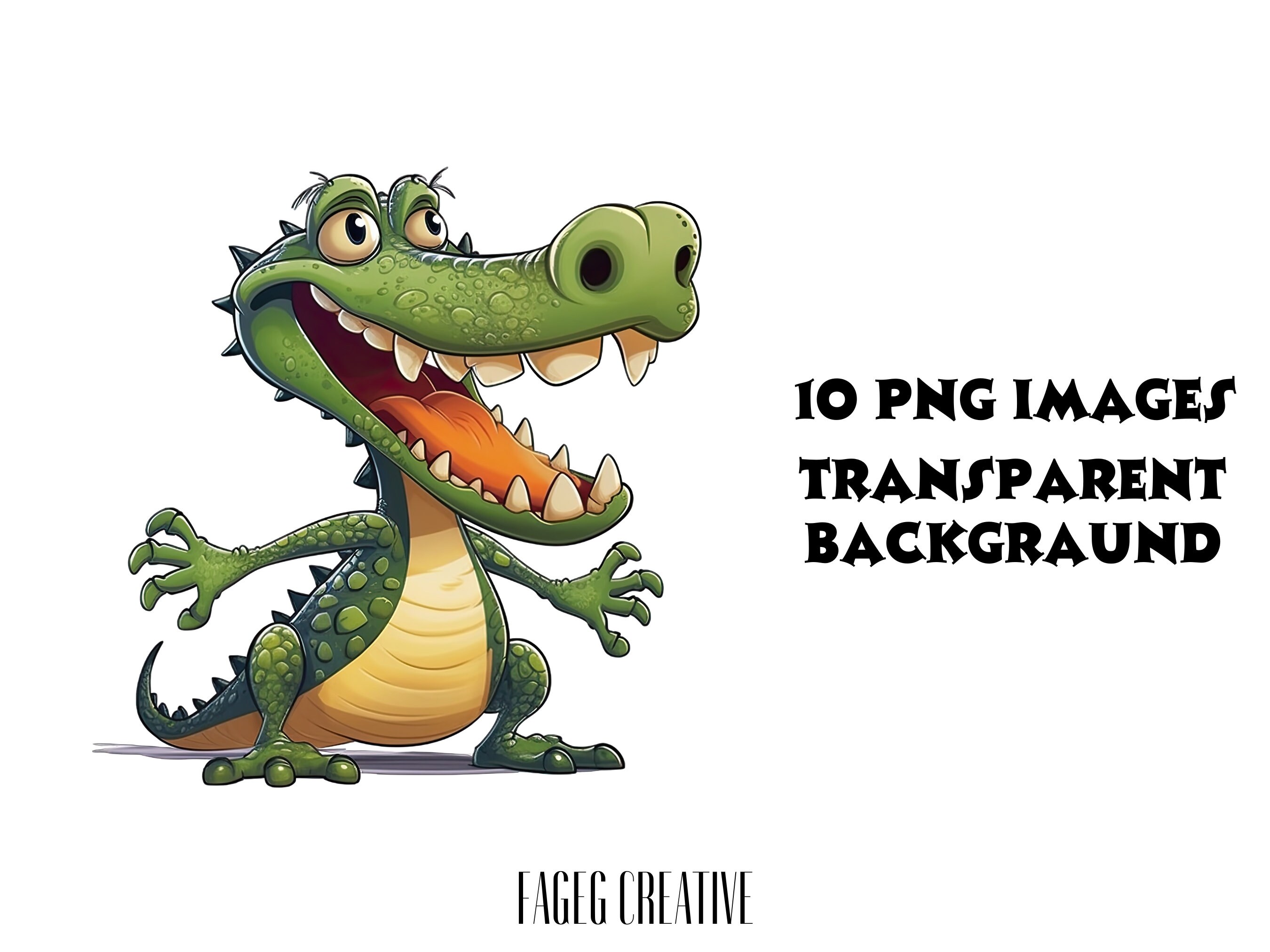 Cartoon Alligator | Gator Png | Alligator Art | Alligator Print ...