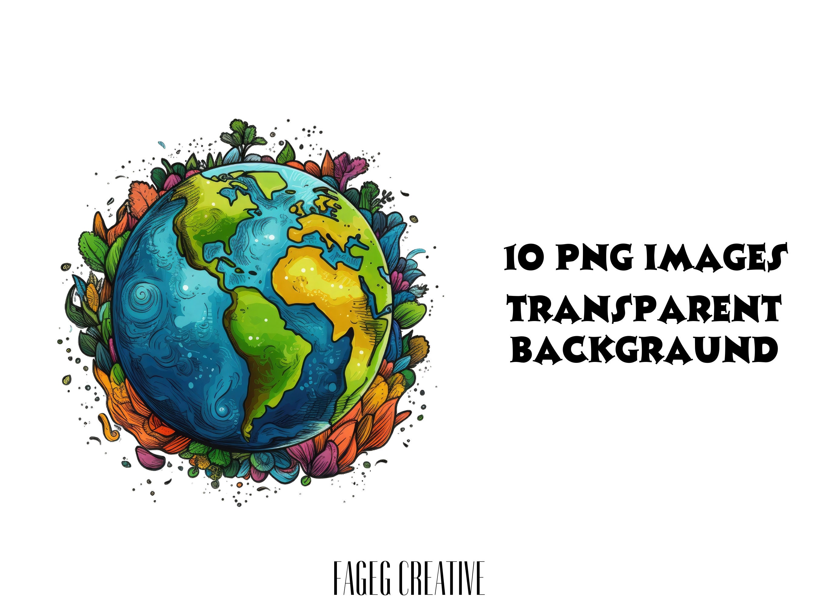 Doodle Earth Clipart Earth Png Earth Day Nature Clipart Earth Art ...