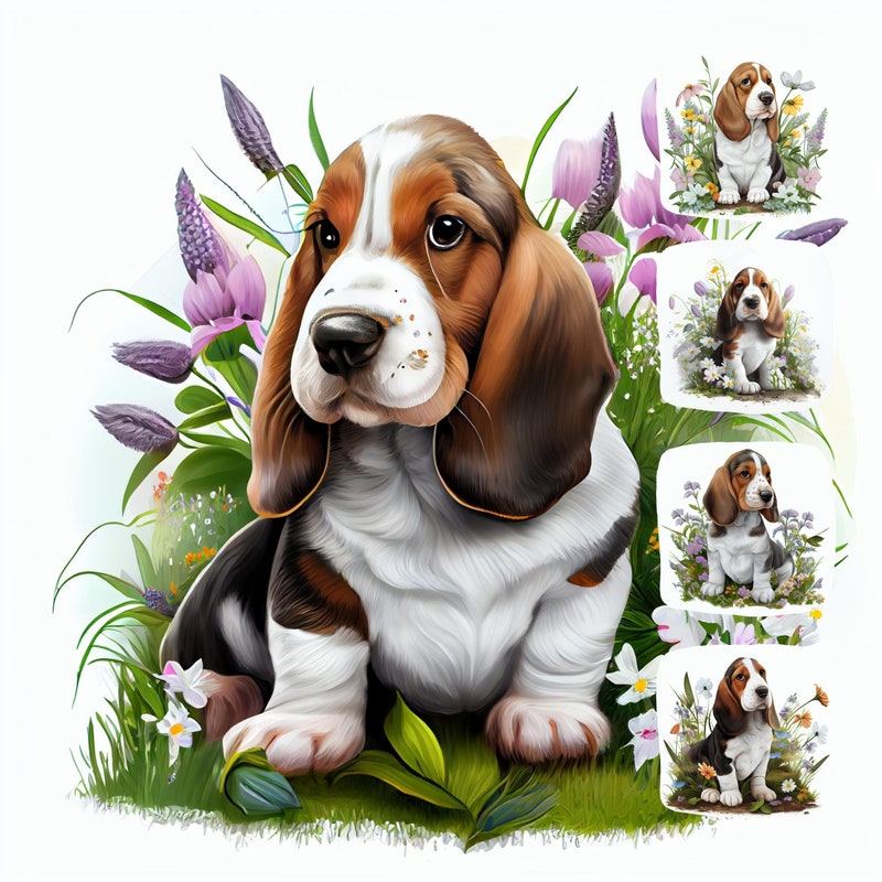 Basset Hound Print - Etsy