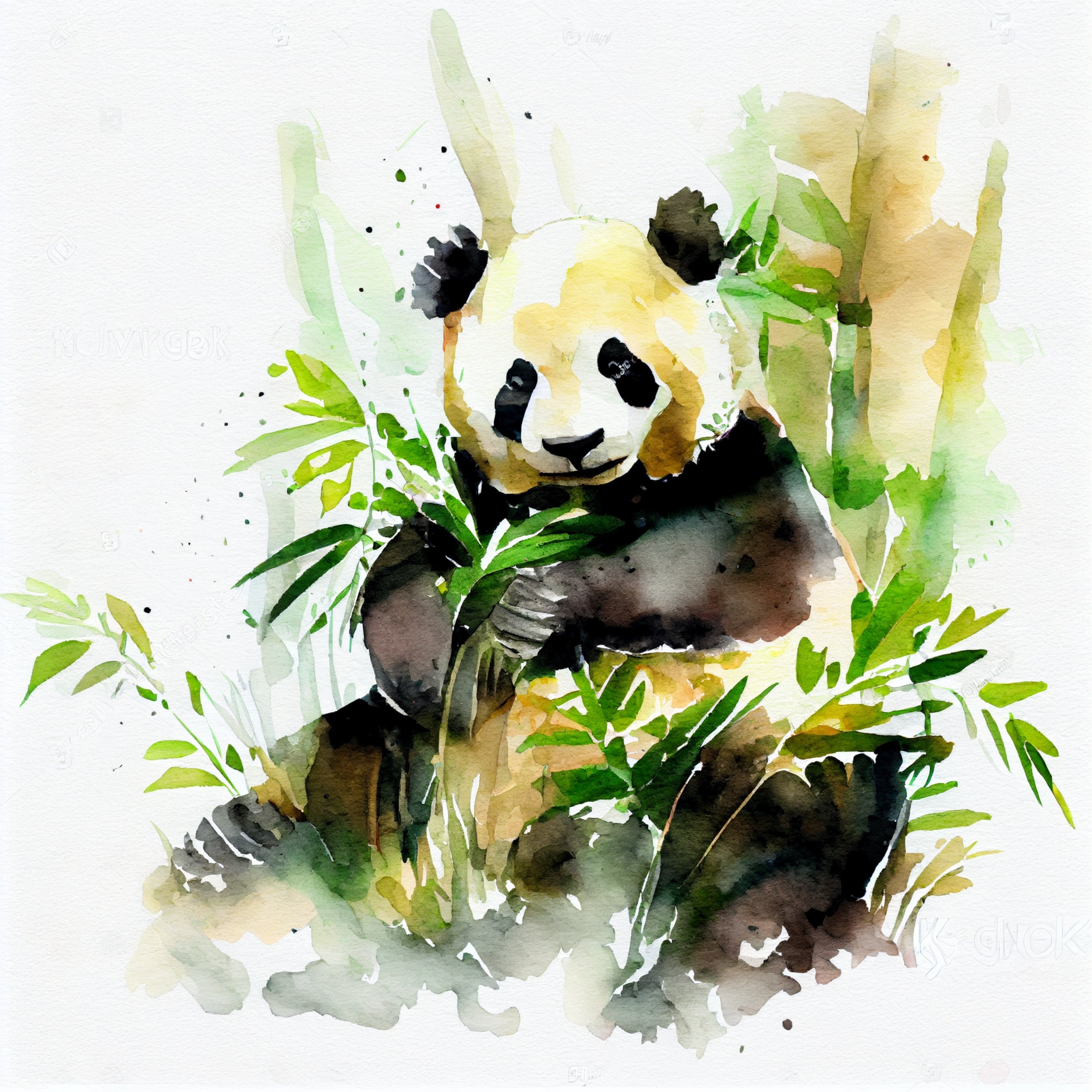 Bamboo Forest Panda Clipart for Digital Art and Crafts - Etsy