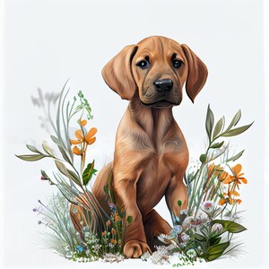 Unique Watercolor Rhodesian Ridgeback Puppy Graphics - 18 High-quality ...