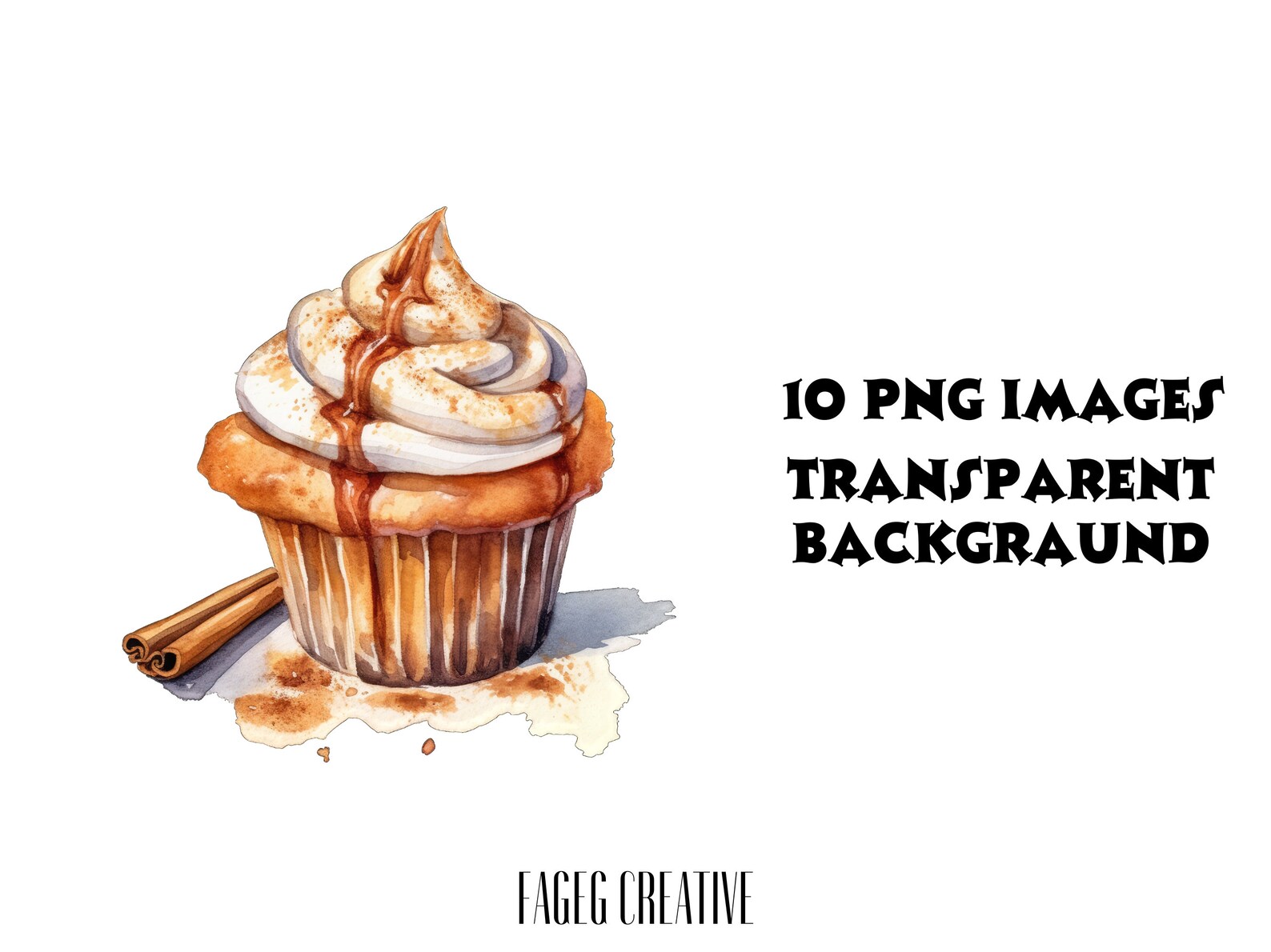 Watercolor Cupcake Birthday Clipart Dessert Clipart Cake Clipart Bakery ...