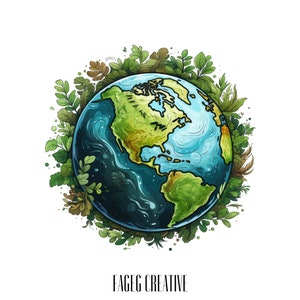 Doodle Earth Clipart Earth Png Earth Day Nature Clipart Earth Art ...