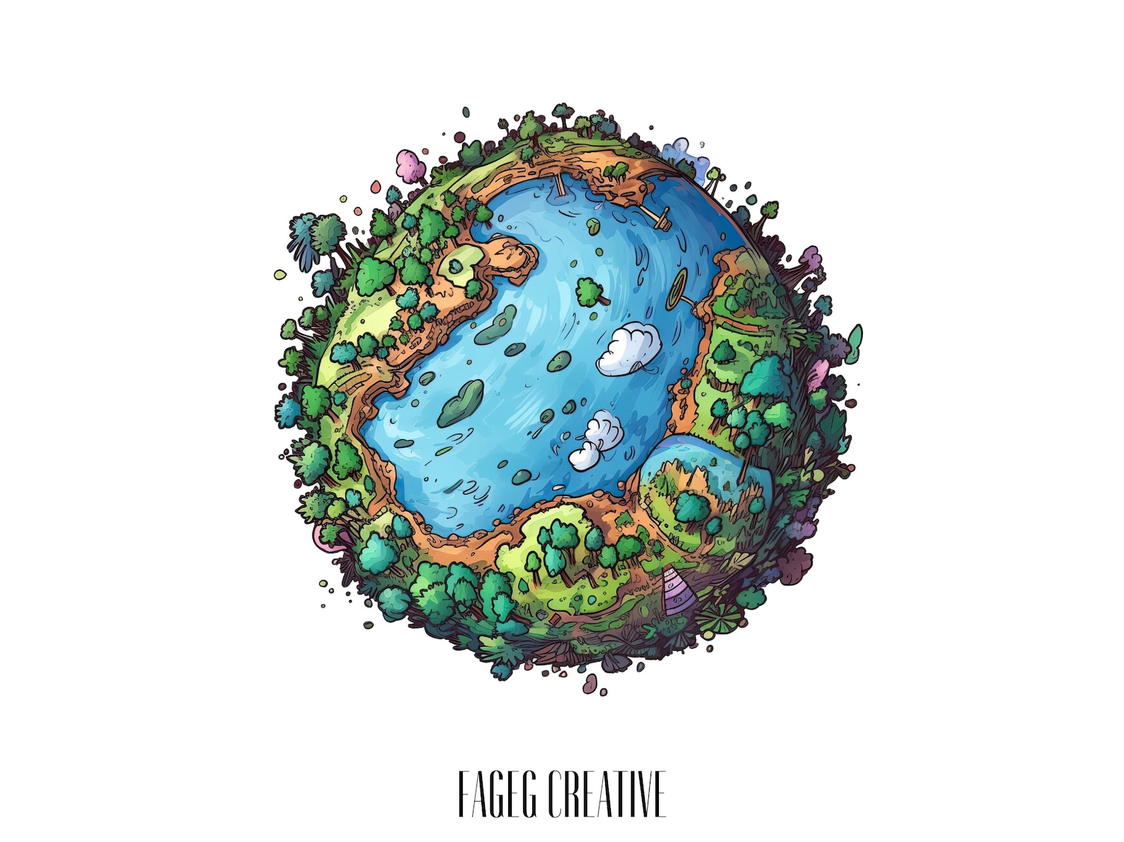 Doodle Earth Clipart Earth Png Earth Day Nature Clipart Earth Art ...