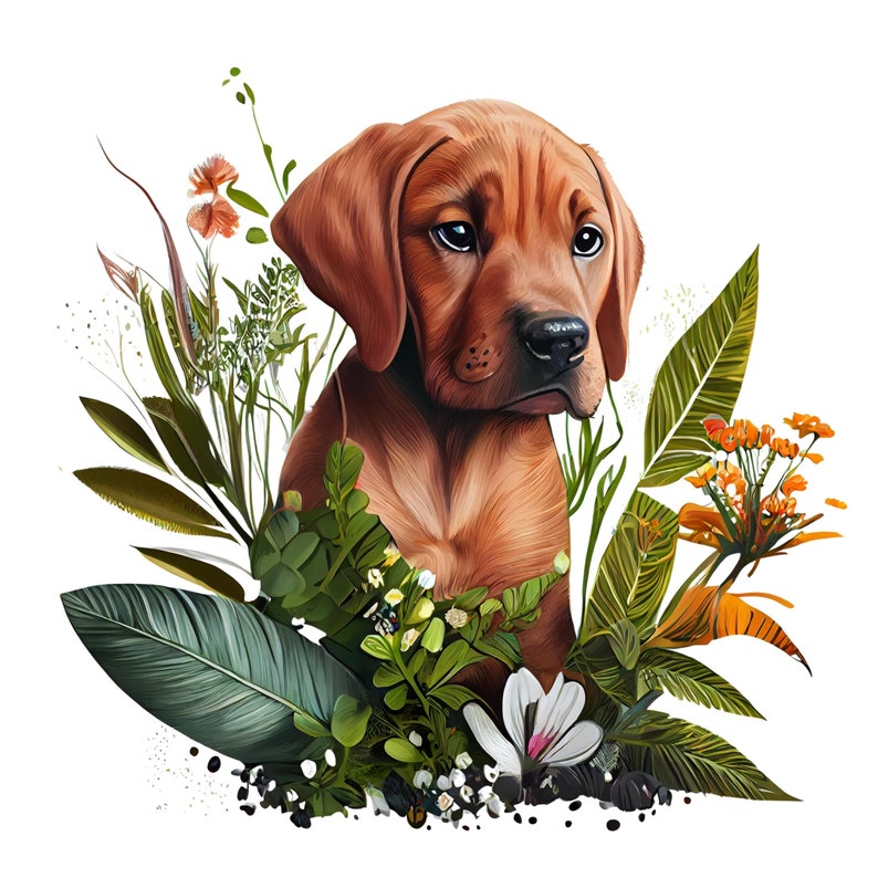 Unique Watercolor Rhodesian Ridgeback Puppy Graphics 18 High-quality ...