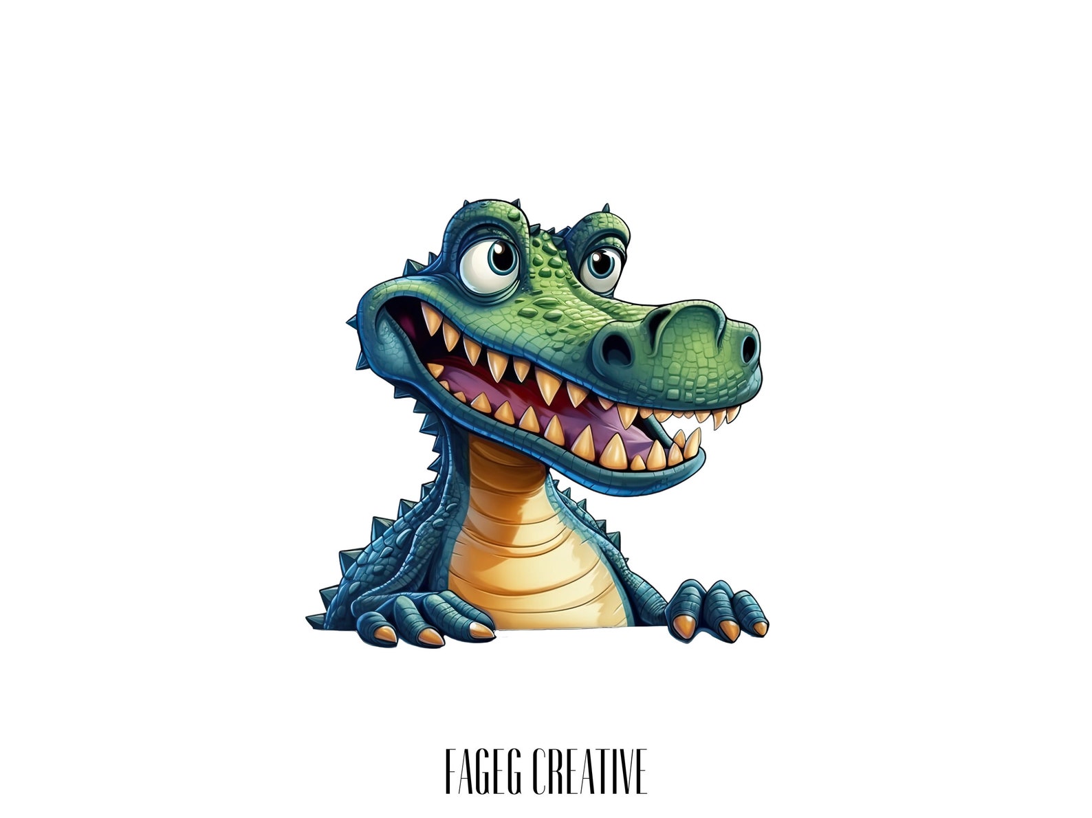 Cartoon Alligator | Gator Png | Alligator Art | Alligator Print ...