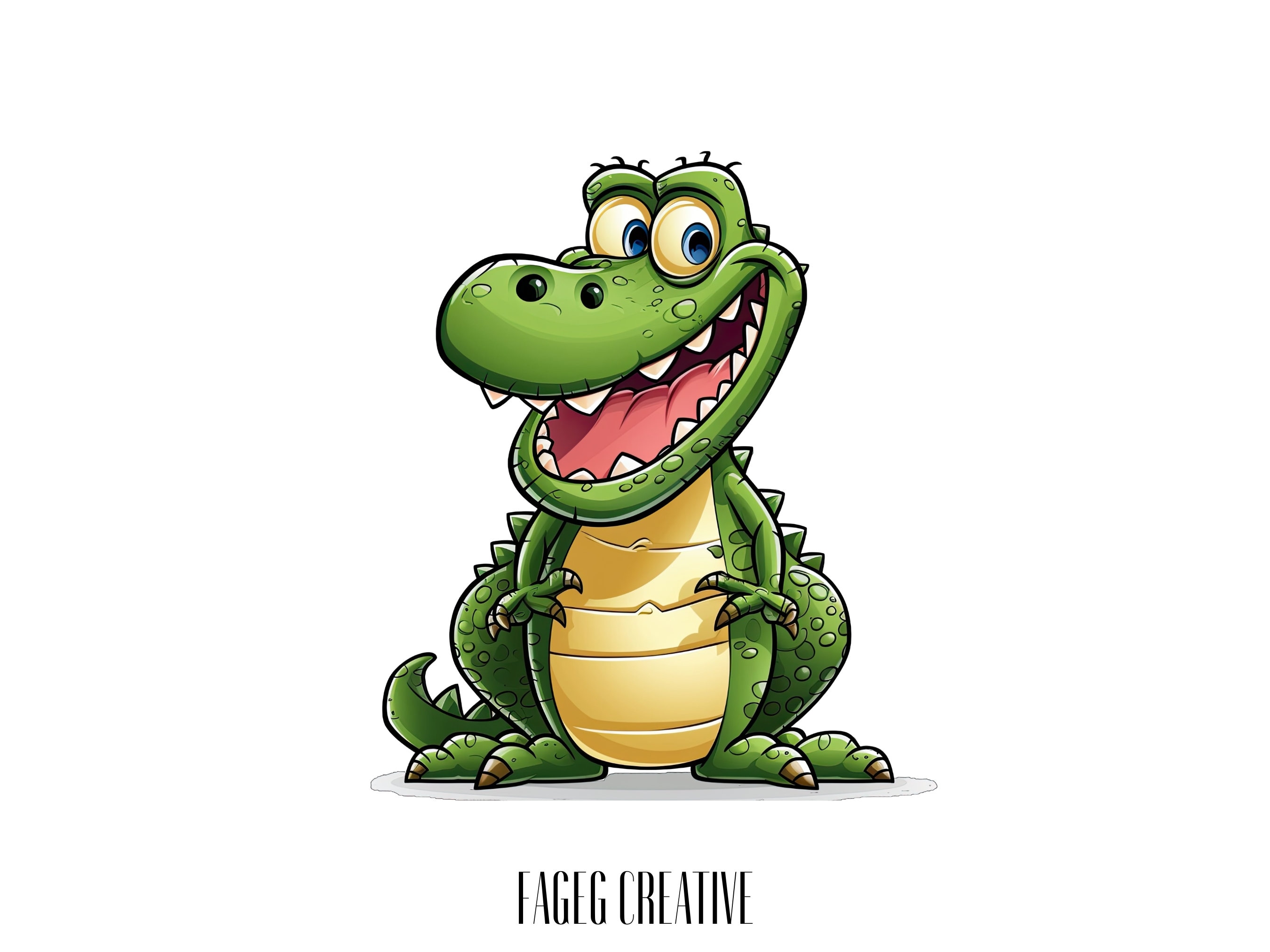 Cartoon Alligator | Gator Png | Alligator Art | Alligator Print ...