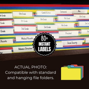 Hanging File Folder Labels | for Kids Milestone Memory Box | Home ...