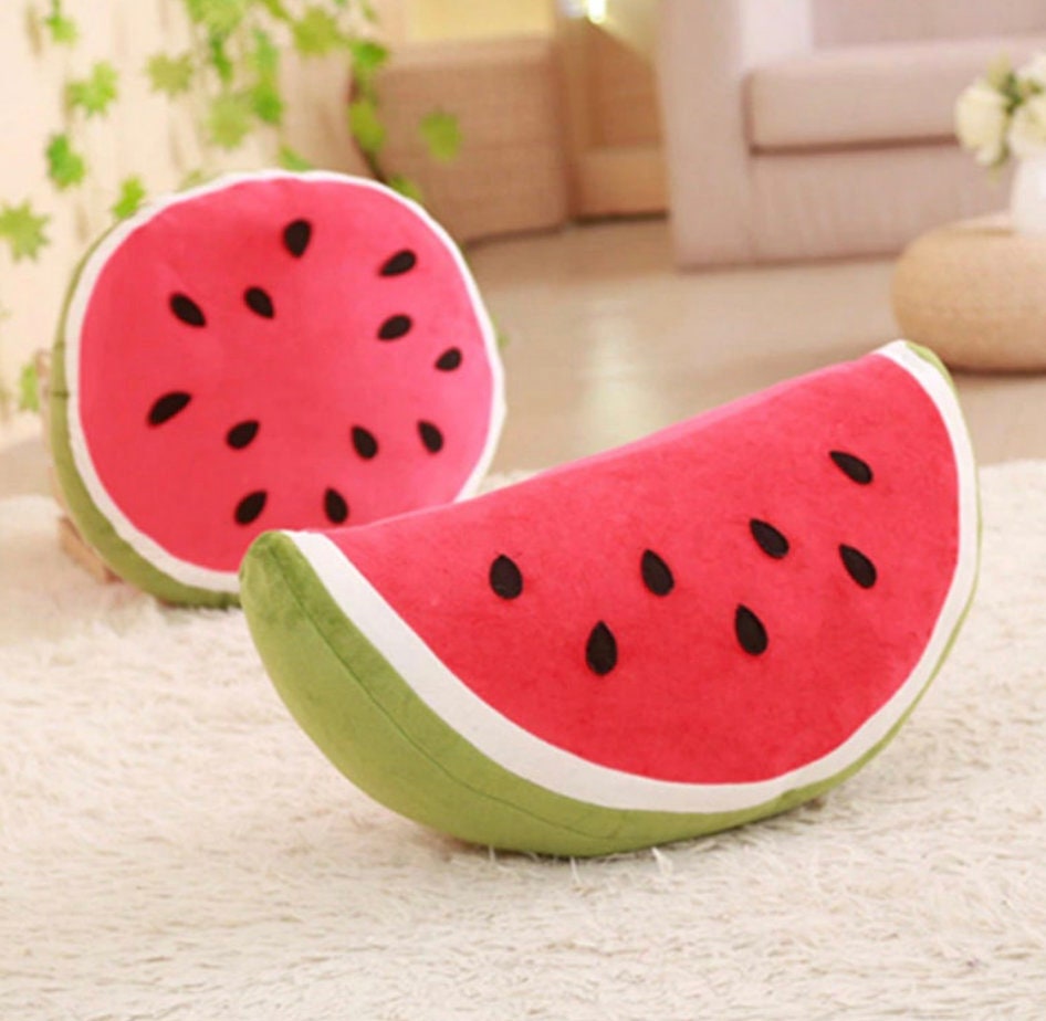 Fruit Plush Watermelon Plush Cute Plushies Kawaii Plushies | Etsy