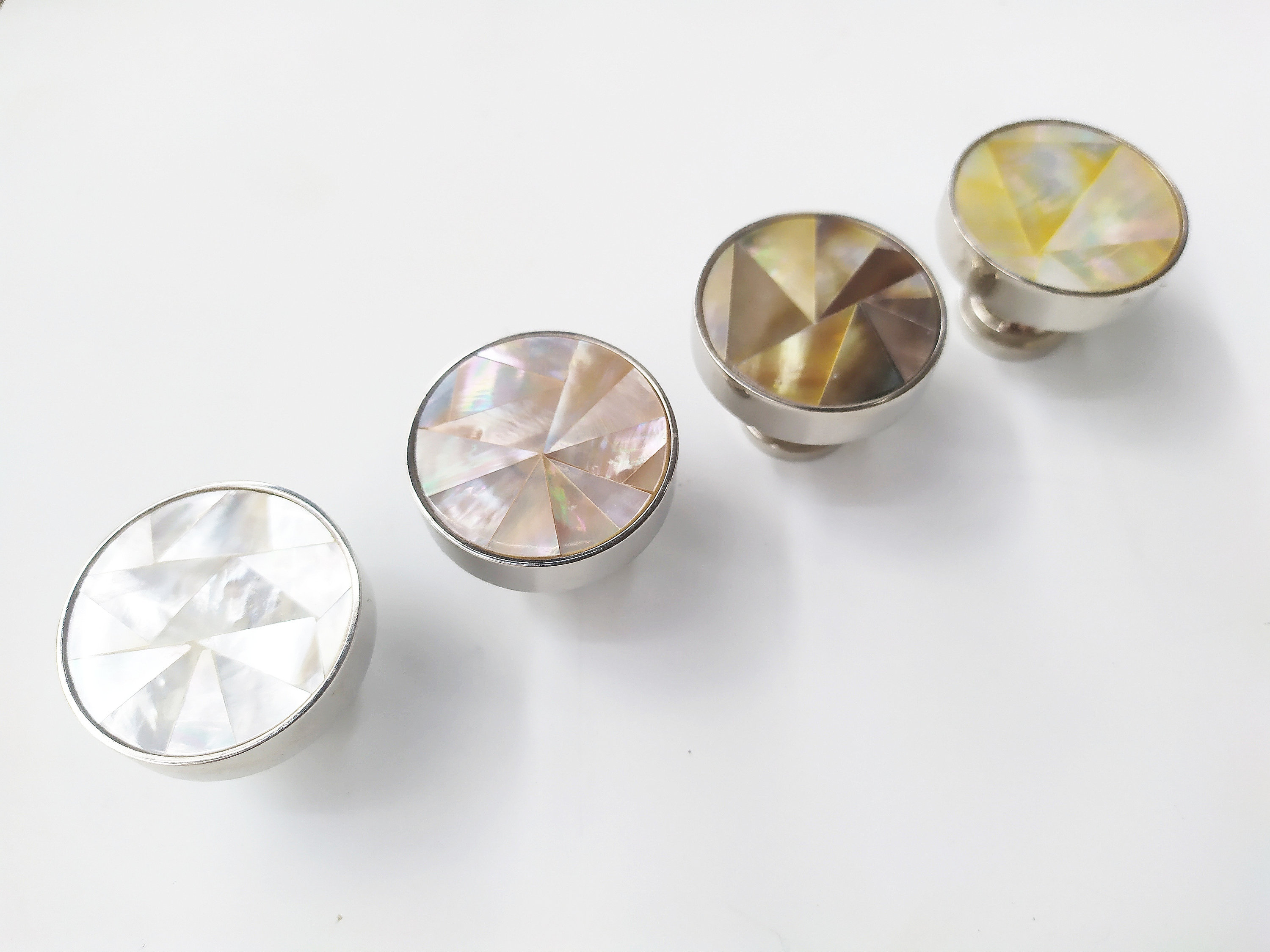 Inlaid Mother of Pearl Knob Pearl Cabinet Round Knob With | Etsy