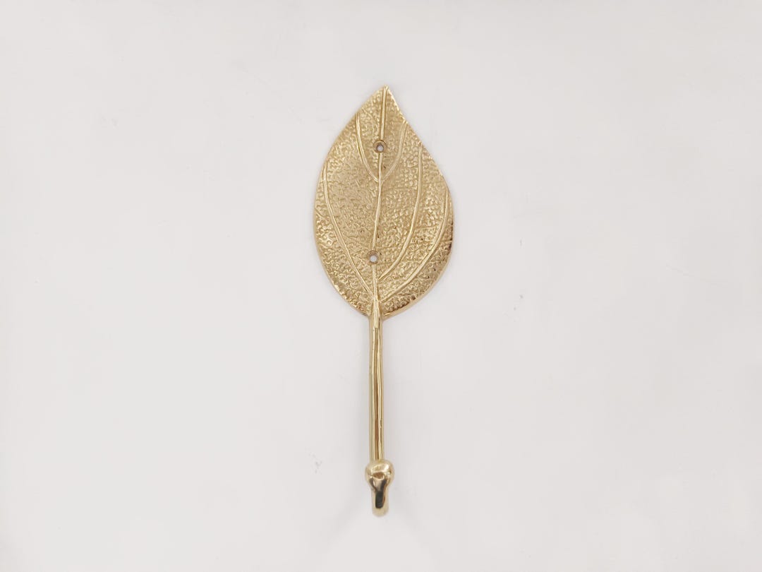 Mango Leaf Brass Wall Hook, Antique Brass Tree Leaf Coat Rack - Etsy