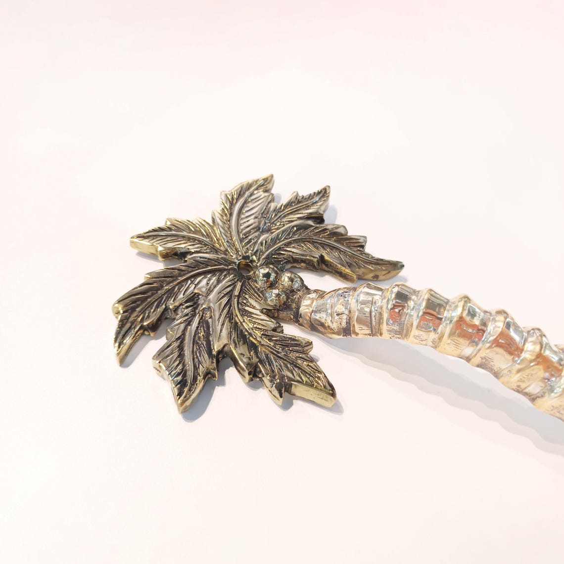 Palm Tree Brass Door Pull - Coastal Decor Door Handle - Etsy