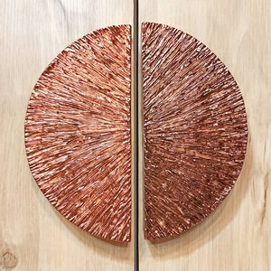 Metal Round Contemporary Front Door Pull , the Sun Rise Texture Main ...