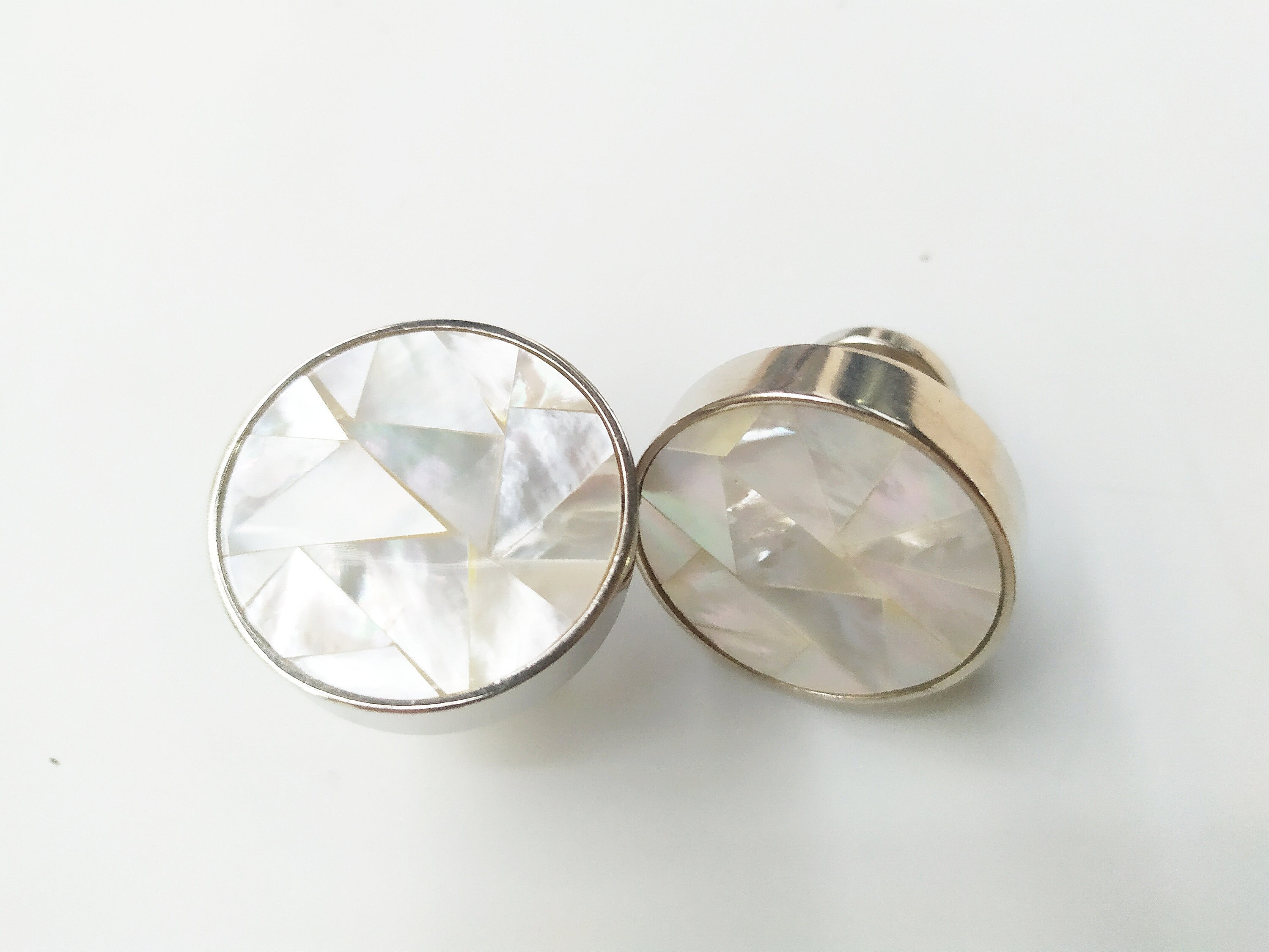 Inlaid Mother of Pearl Knob Pearl Cabinet Round Knob With | Etsy