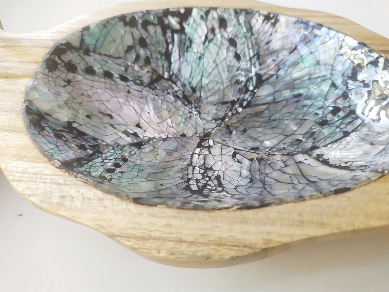 Decorative River Abalone Small Jewelry Plate Pineapple Teak - Etsy