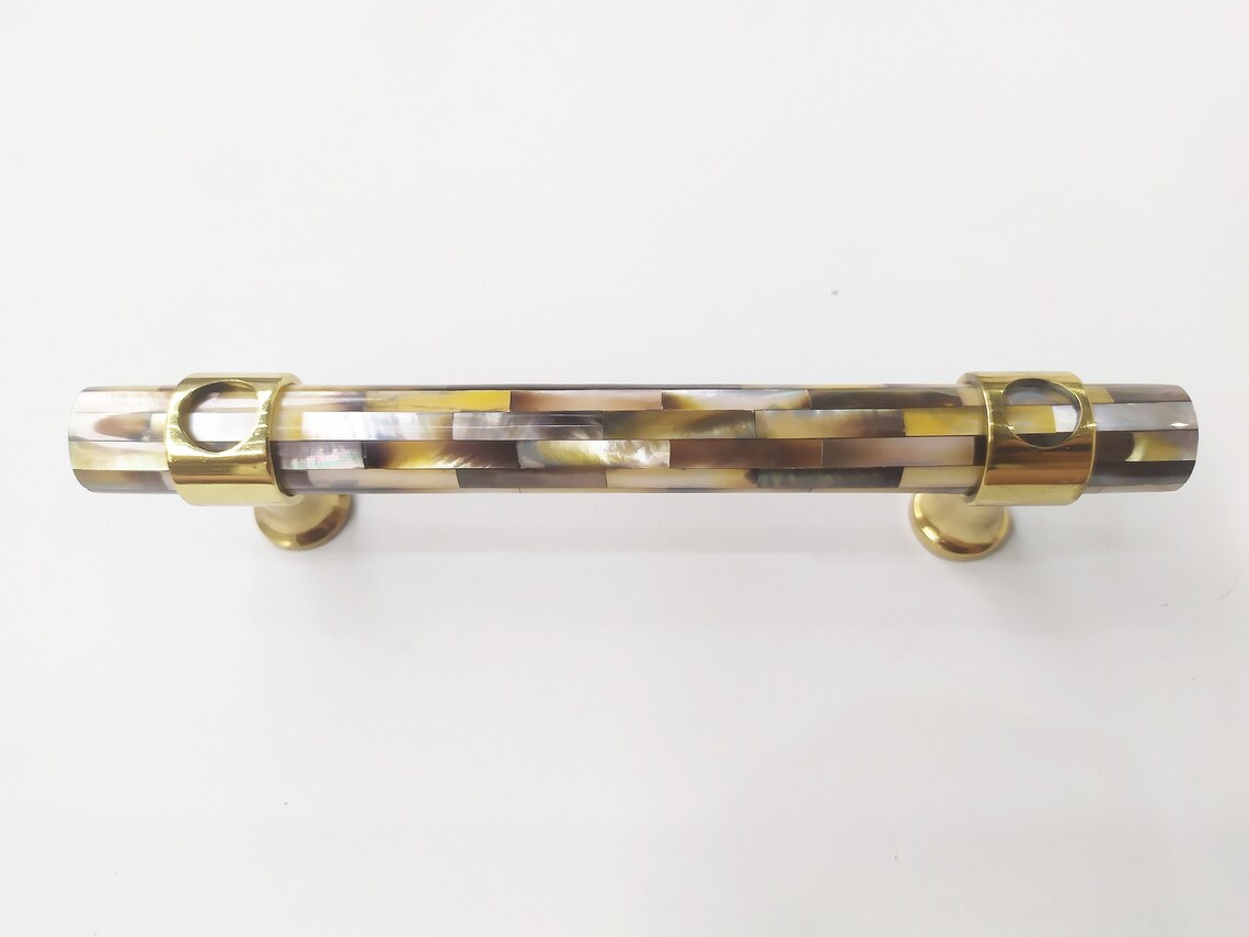 Inlaid Mother of Pearl Long Tube Pull Pearl Cabinet Handle - Etsy