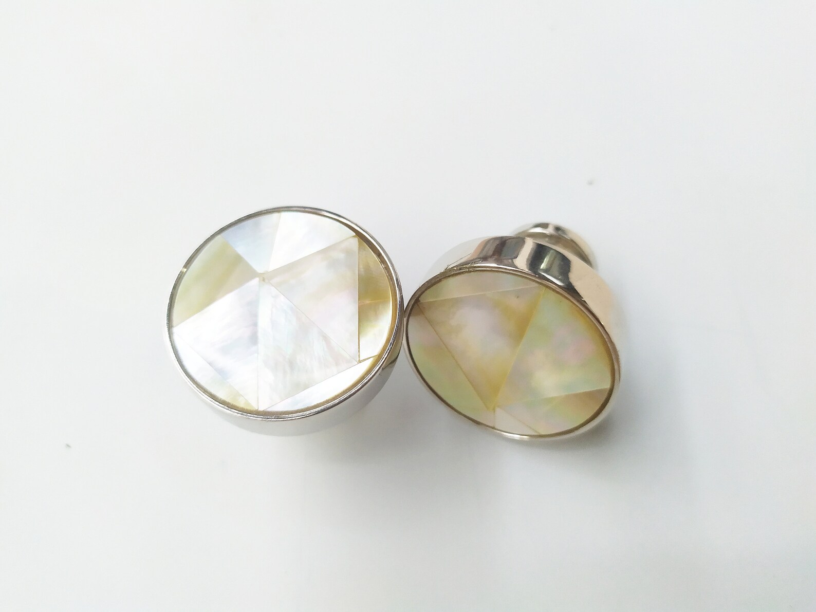 Inlaid Mother of Pearl Knob Pearl Cabinet Round Knob With | Etsy