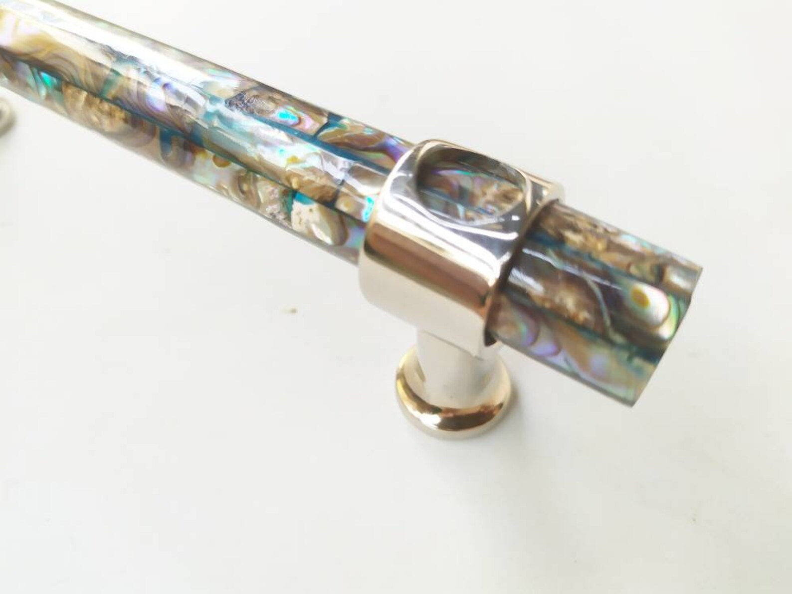 Inlaid Abalone Tube Pull Rare Pearl Cabinet Handle - Etsy