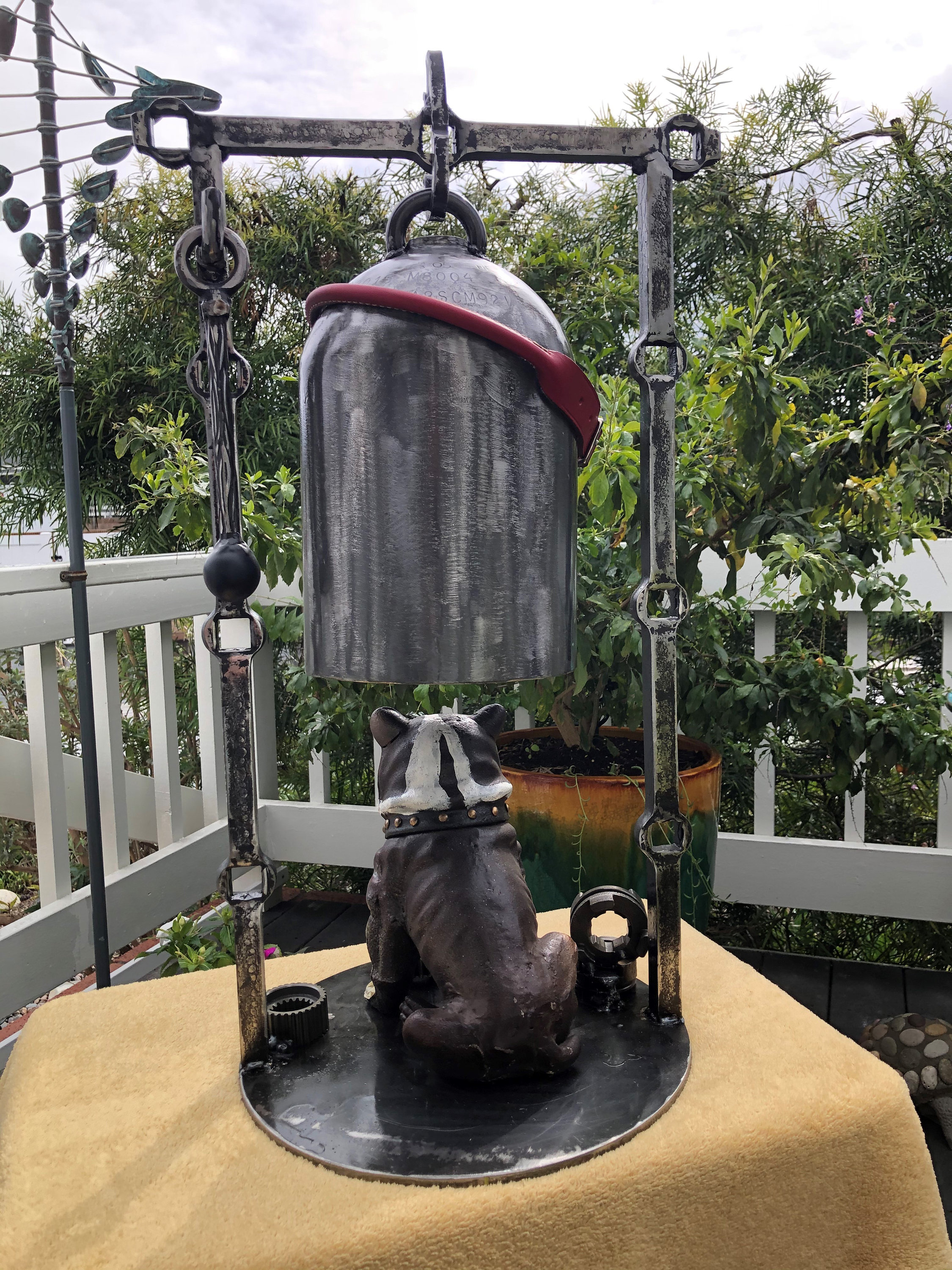 Steel & Glass CO2 Tank Bell Dinner Chime/unique Art/ Repurposed ...