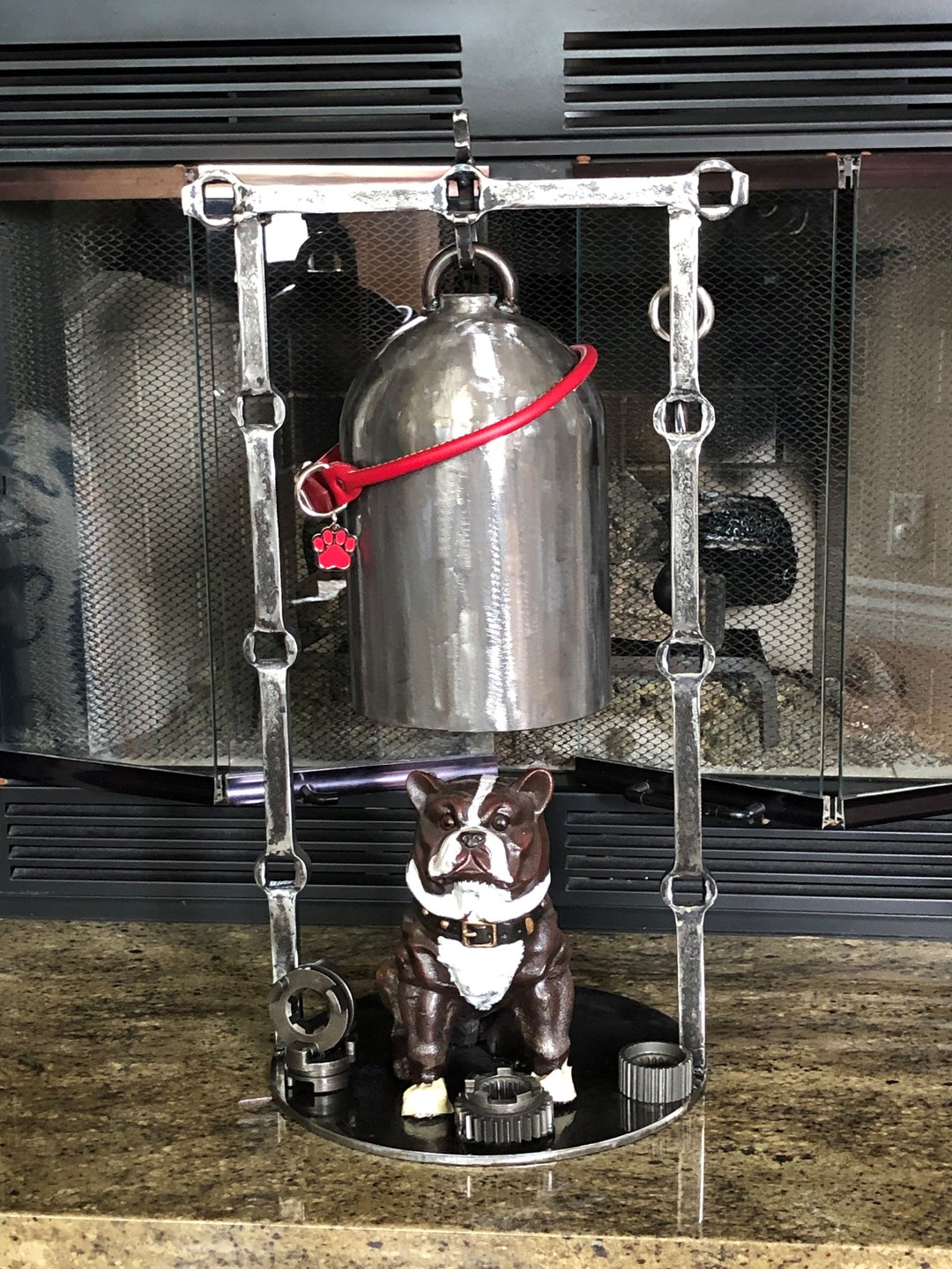 Steel & Glass CO2 Tank Bell Dinner Chime/unique Art/ Repurposed ...