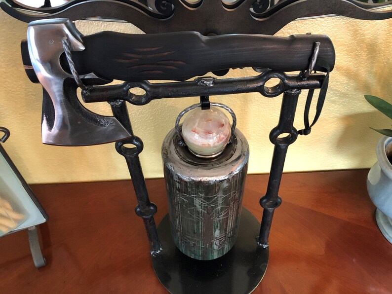 Steel & Glass CO2 Tank Bell Dinner Chime/unique Art/ Repurposed ...