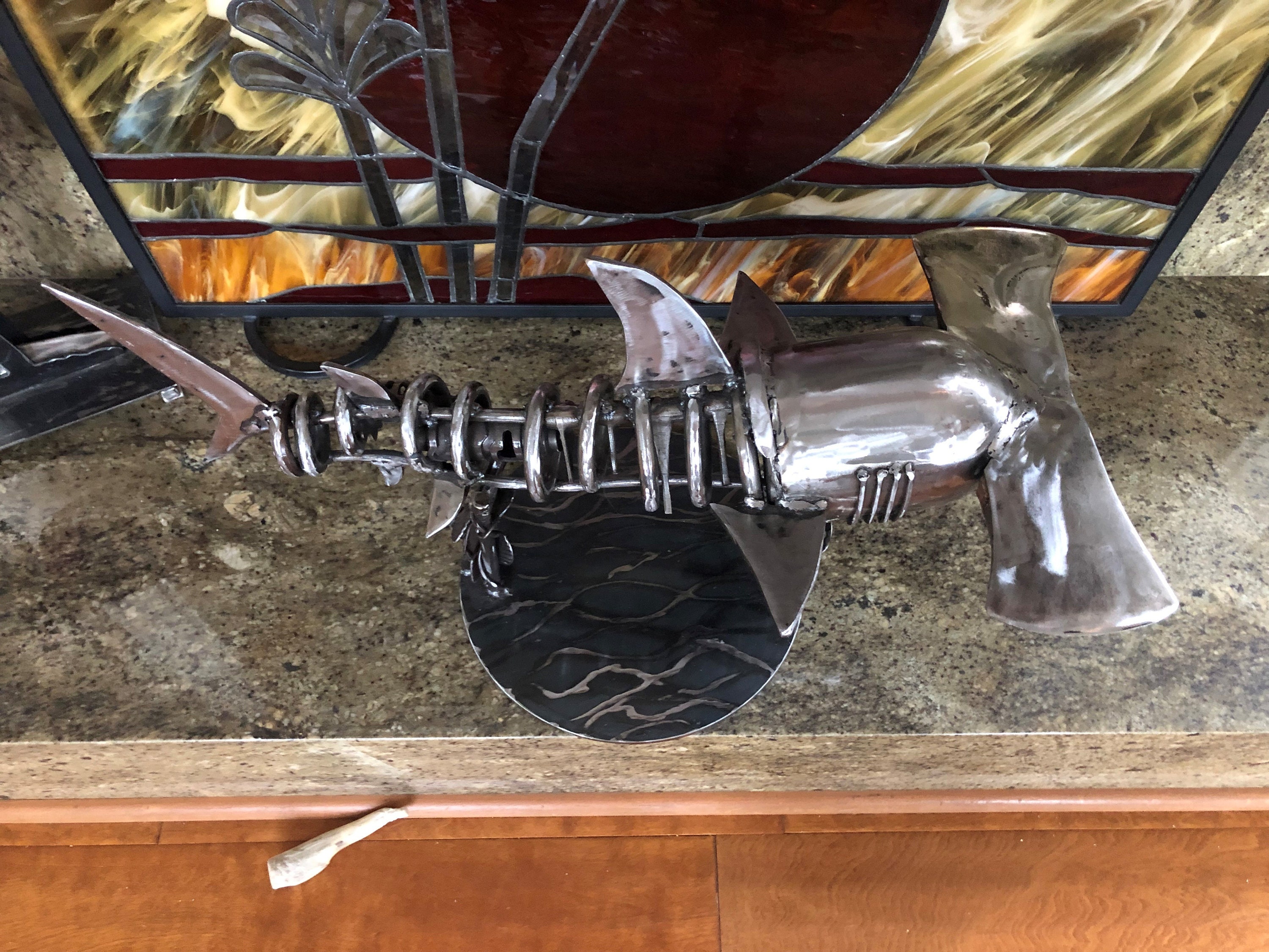 Upcycled Axes // Tool Metal Art // Ocean // Nautical // Hammerhead ...