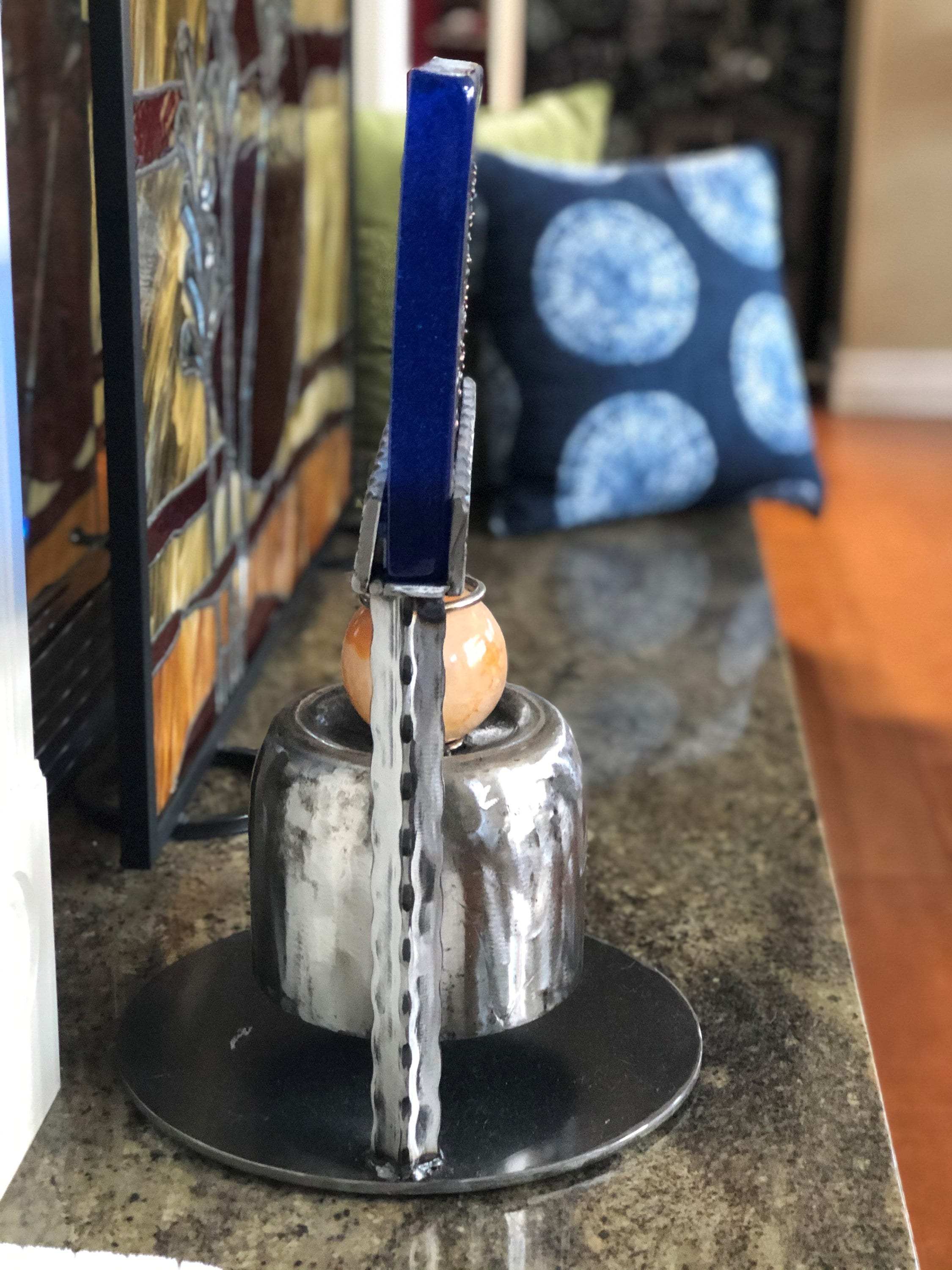 Steel & Glass CO2 Tank Bell Dinner Chime/unique Art/ Repurposed ...