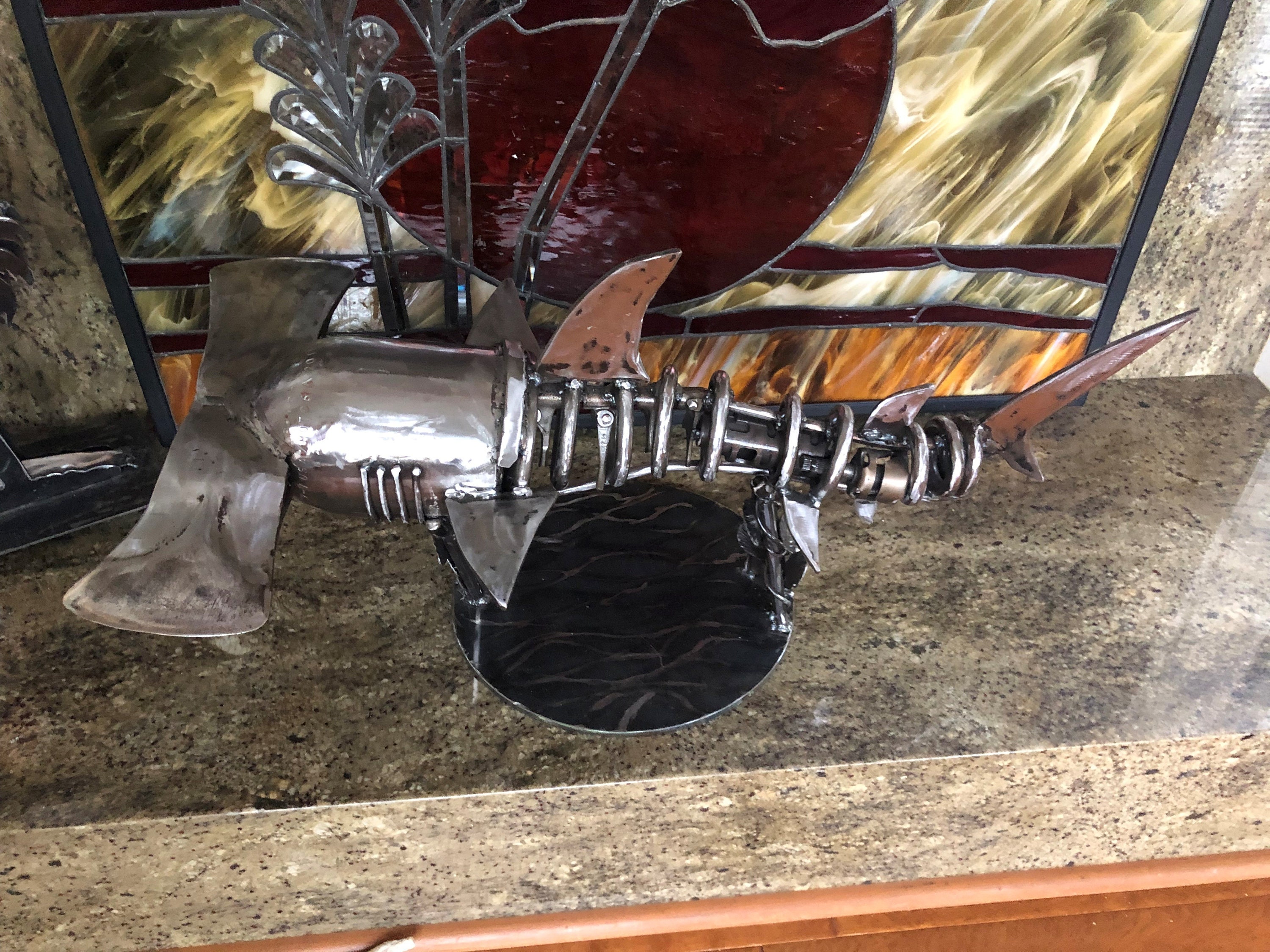 Upcycled Axes // Tool Metal Art // Ocean // Nautical // Hammerhead ...