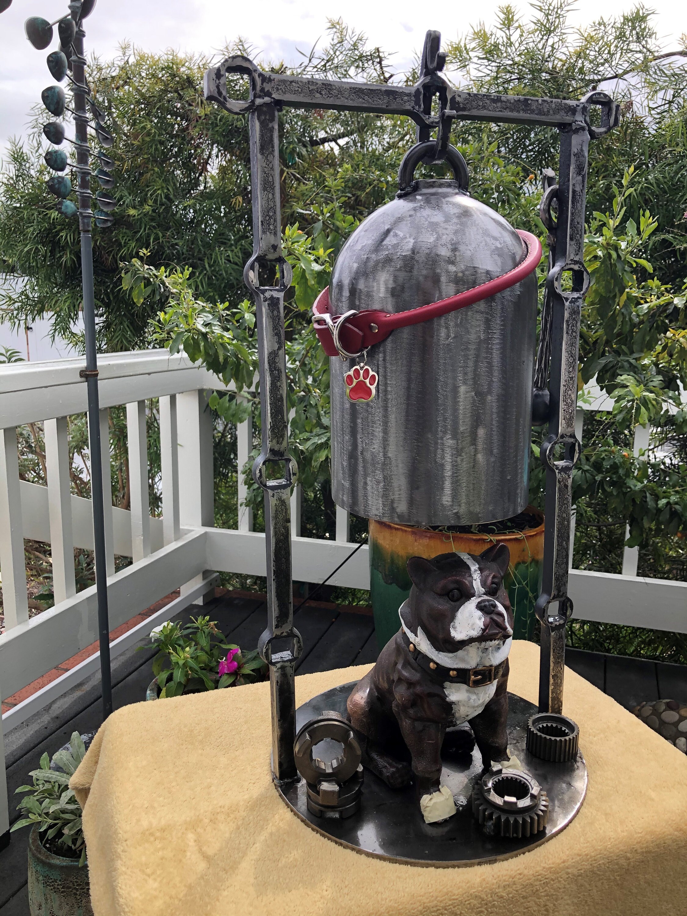 Steel & Glass CO2 Tank Bell Dinner Chime/unique Art/ Repurposed ...