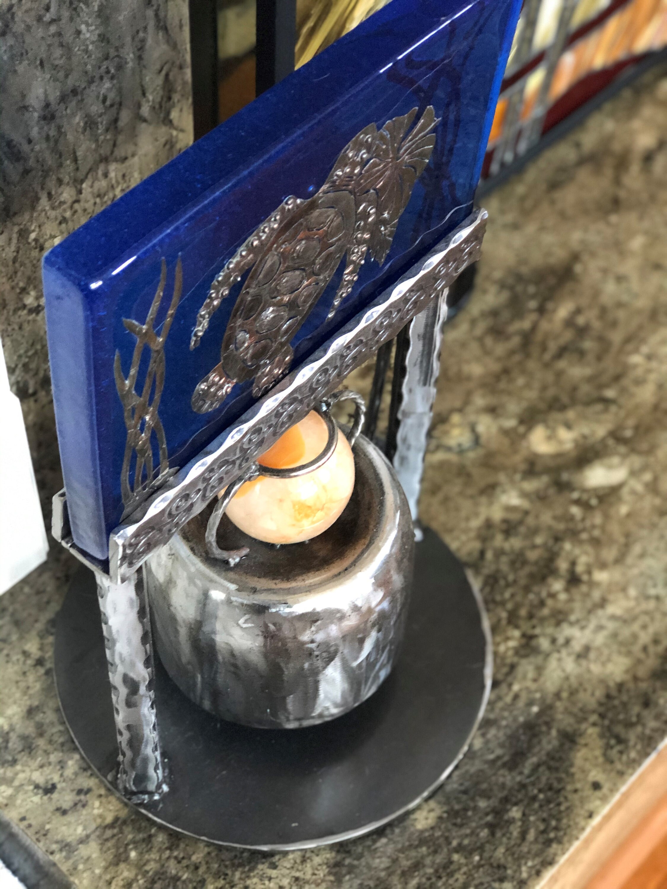 Steel & Glass CO2 Tank Bell Dinner Chime/unique Art/ Repurposed ...